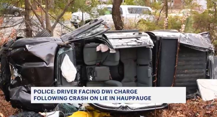 Police: Car crashes on LIE in Hauppauge; driver charged with DWI ...
